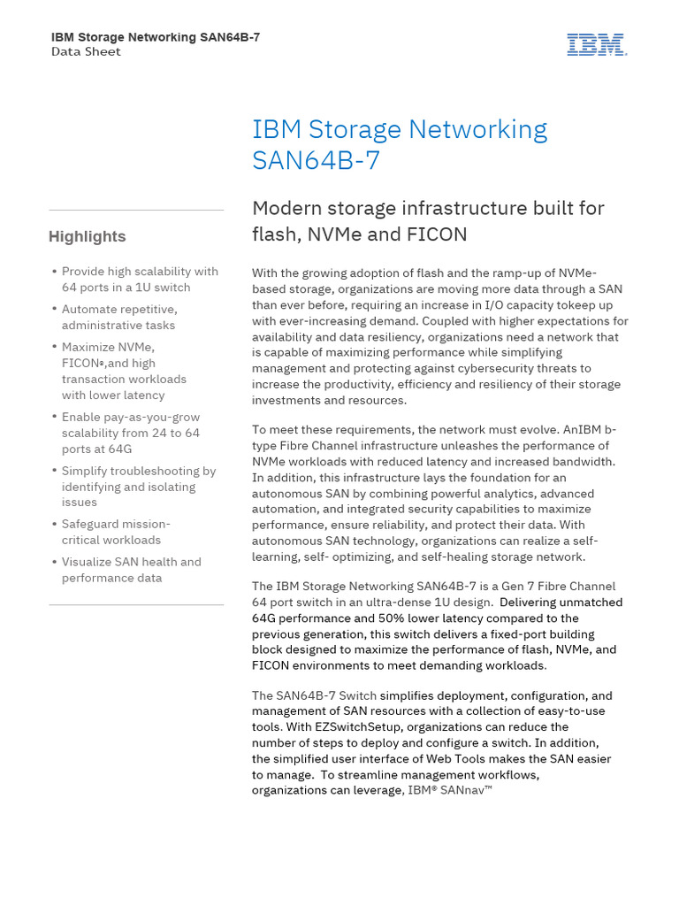 IBM Storage Networking SAN64B-7 | PDF | Computer Security | Security