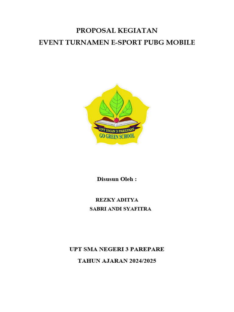 Proposal Kegiatan Turnamen E-Sport | PDF