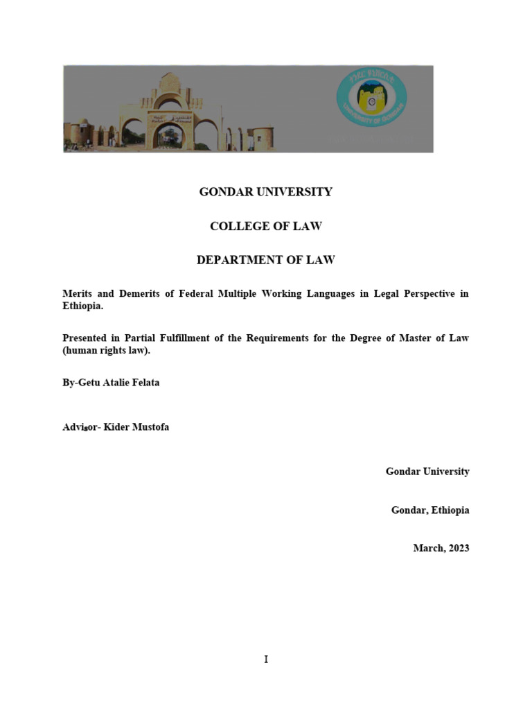 Getu Atalie Final Research | PDF | Multilingualism | Communication