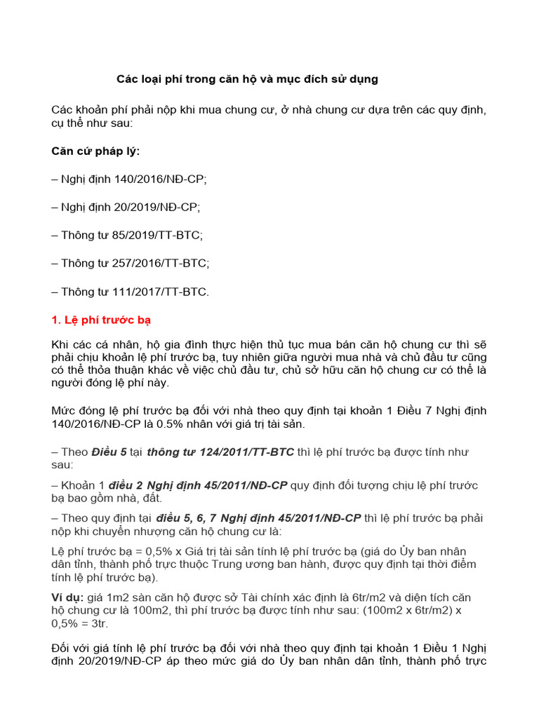 Các Lo I Phí | PDF