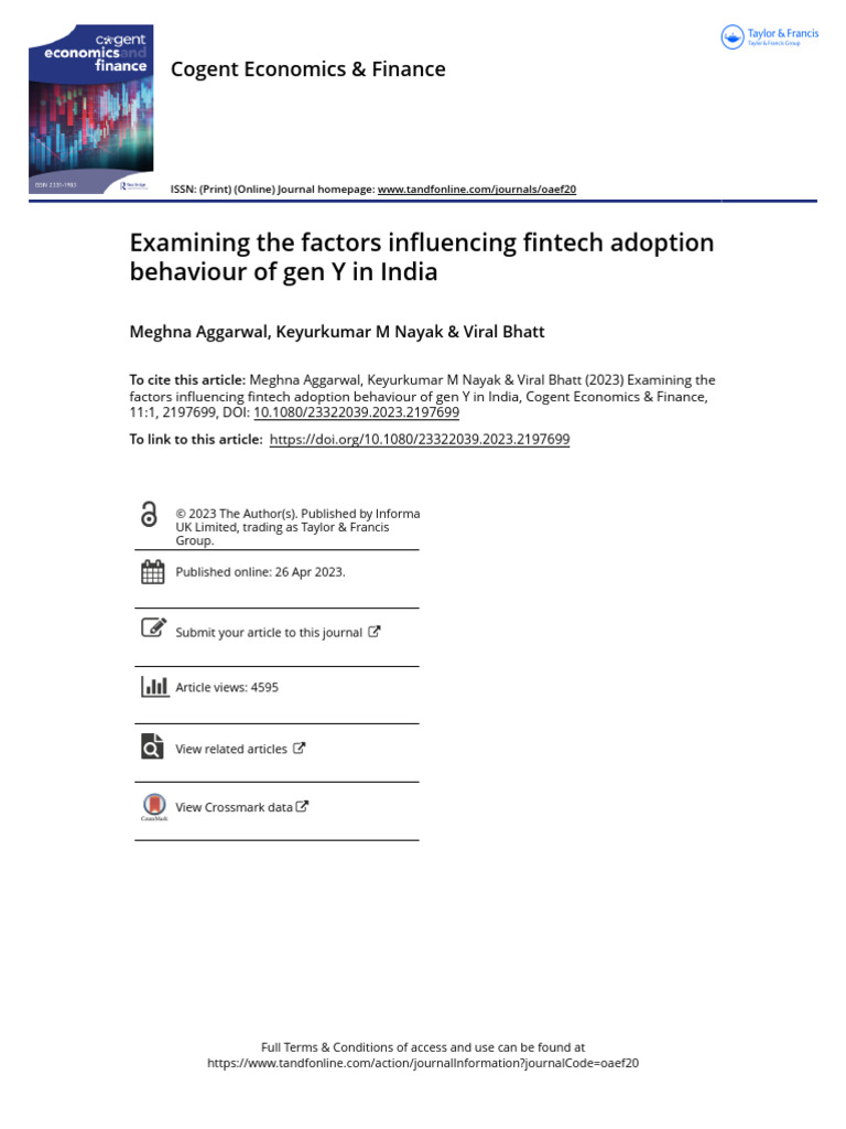 Examining The Factors Influencing Fintech Adoption Behaviour of Gen Y ...