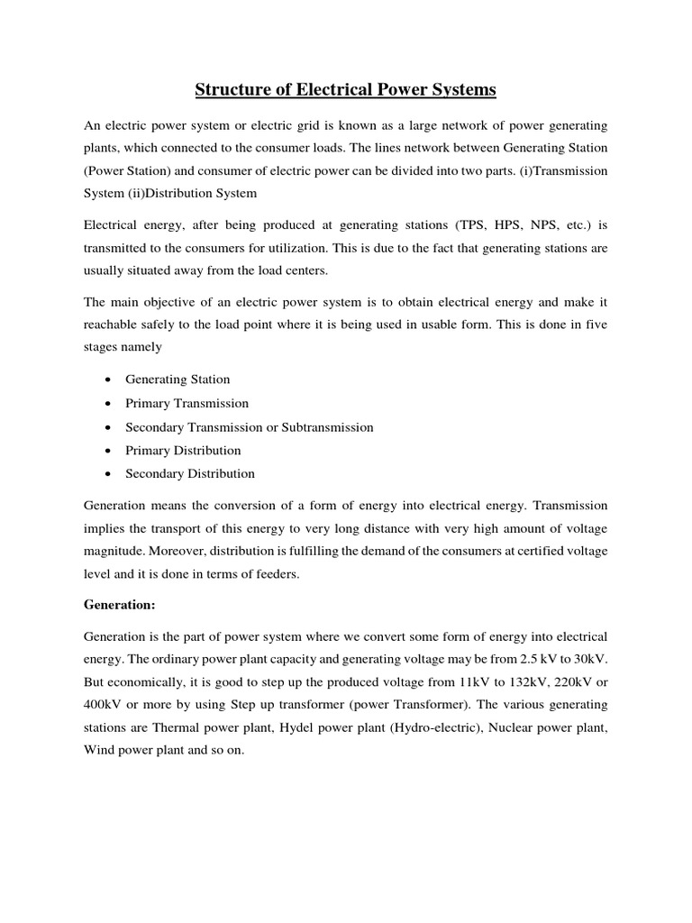 Unit 1 Notes Pdf Electric Power Distribution Electric Power