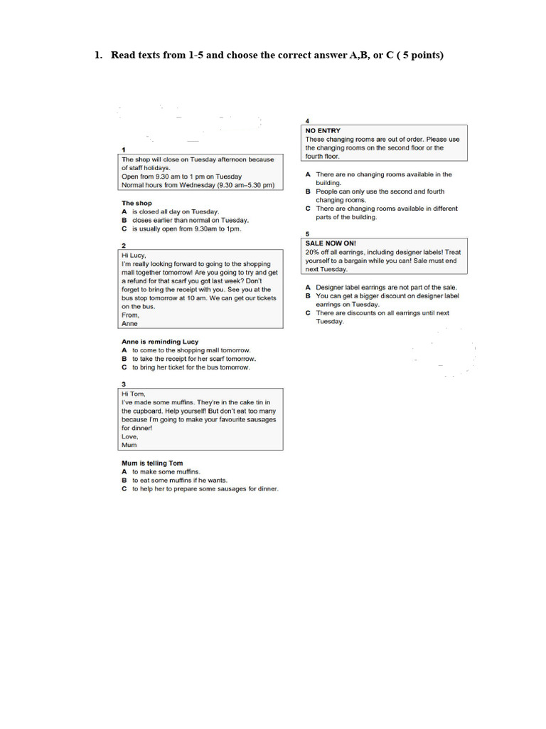 Test Unit 3 - 1 | PDF