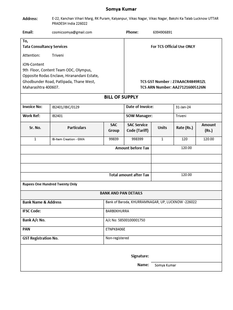 TCS-iON Vendor Invoice | PDF