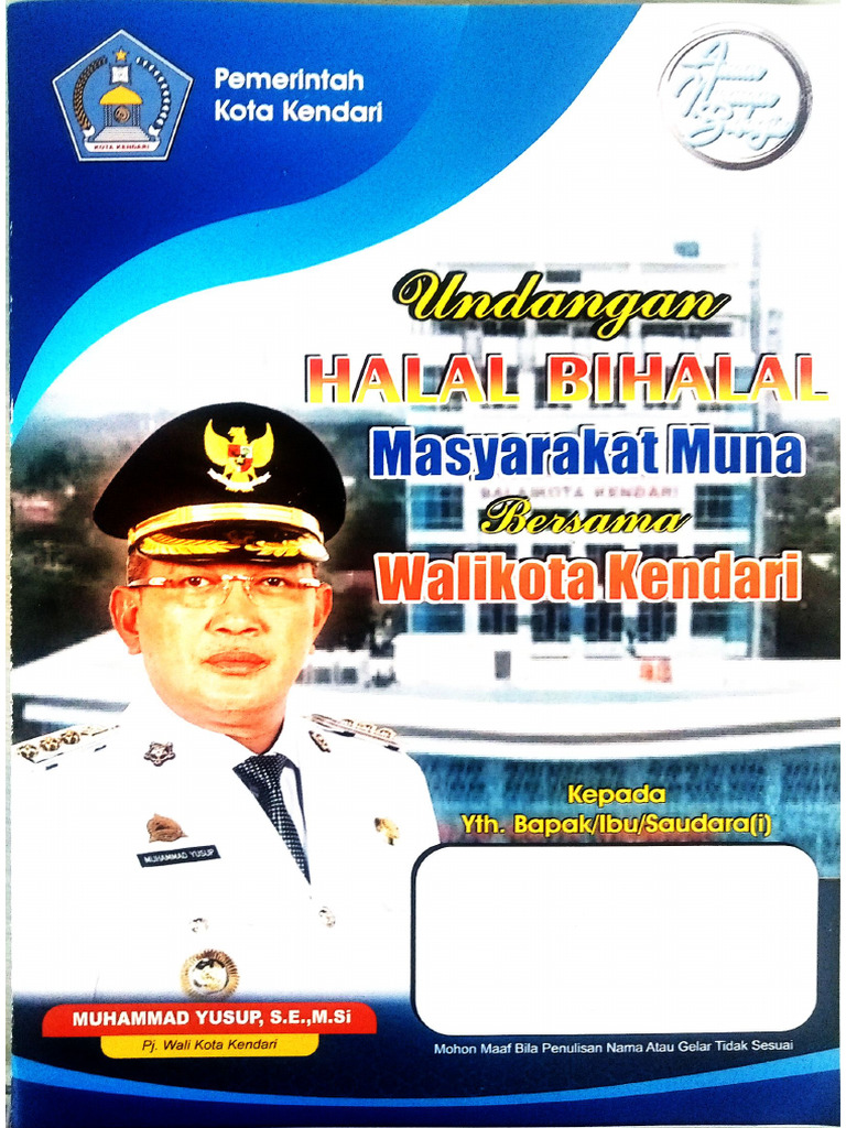 Undangan Halal Bihalal Masyarakat Muna Bersama Walikota Kendari | PDF