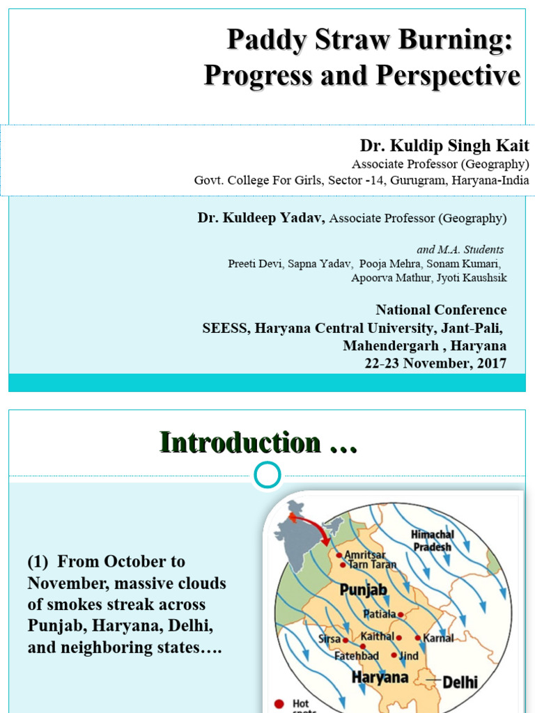 paddy straw burning | PDF | Soil | Rice