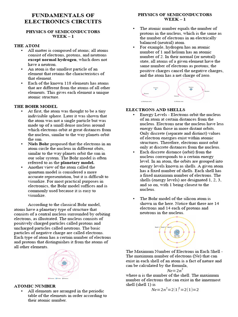 Fundamentals of Electronics Circuits - Reviewer | PDF | Semiconductors | Doping (Semiconductor)