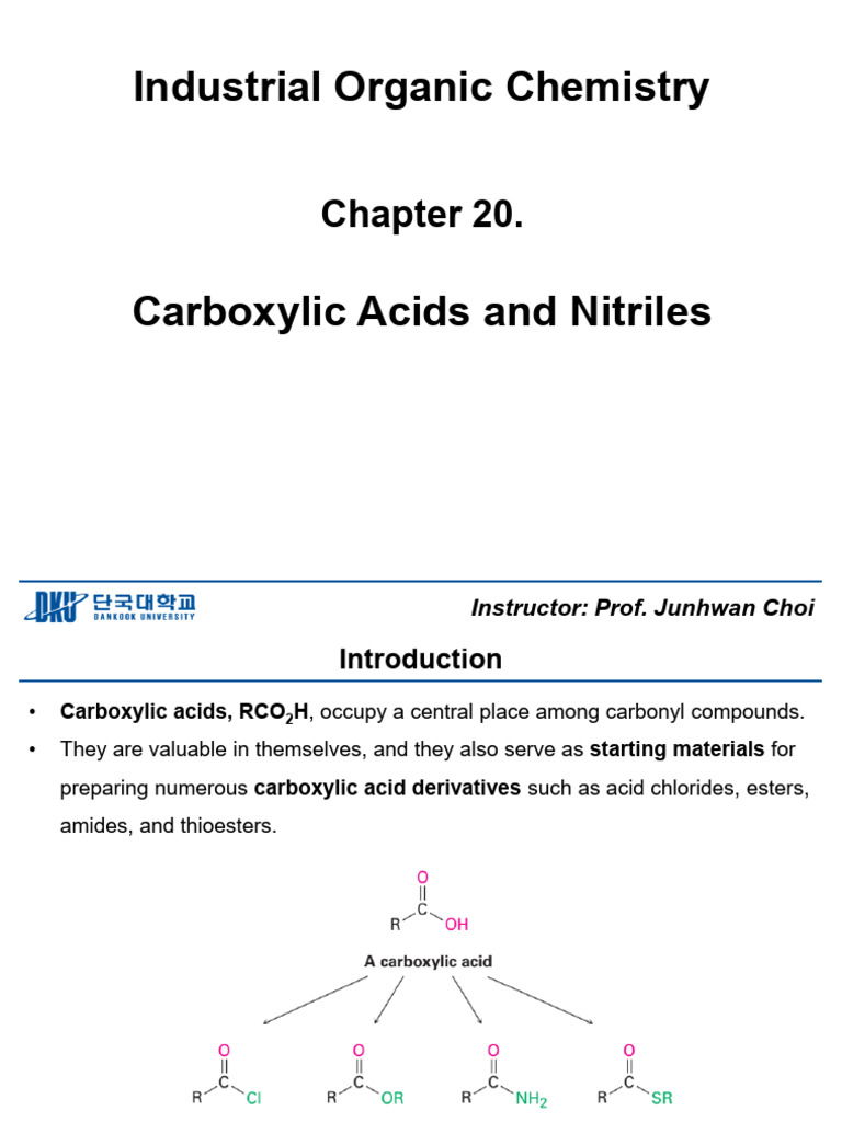 Chapter 20. Carboxylic Acids and Nitriles | Download Free PDF | Carboxylic Acid | Acid