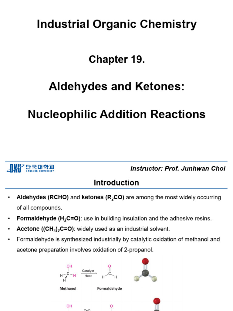 Chapter 19. Aldehydes and Ketones | PDF | Aldehyde | Ketone