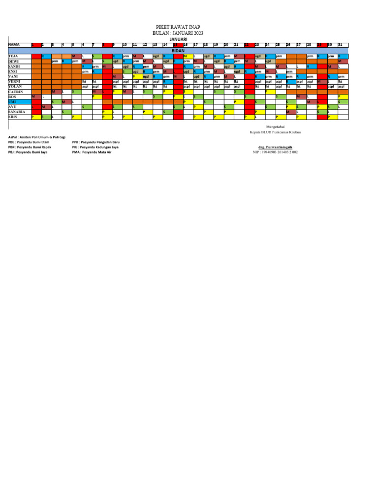 Jadwal Piket UMI 2023 | PDF