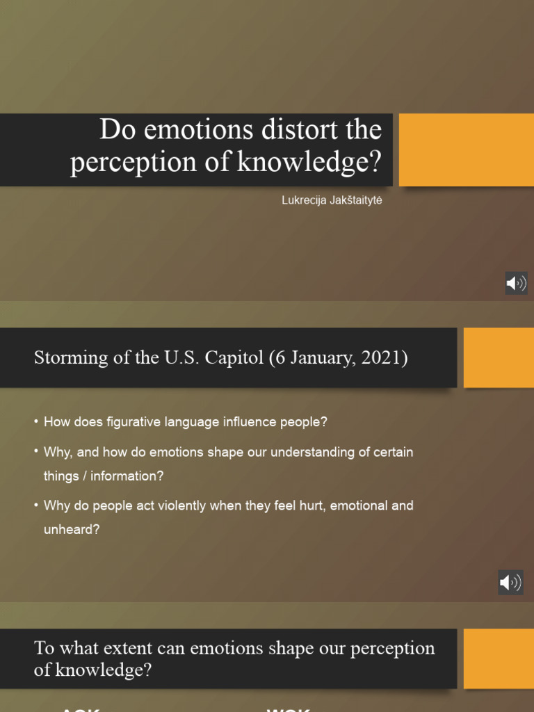 TOK presentation | PDF | Knowledge | Perception