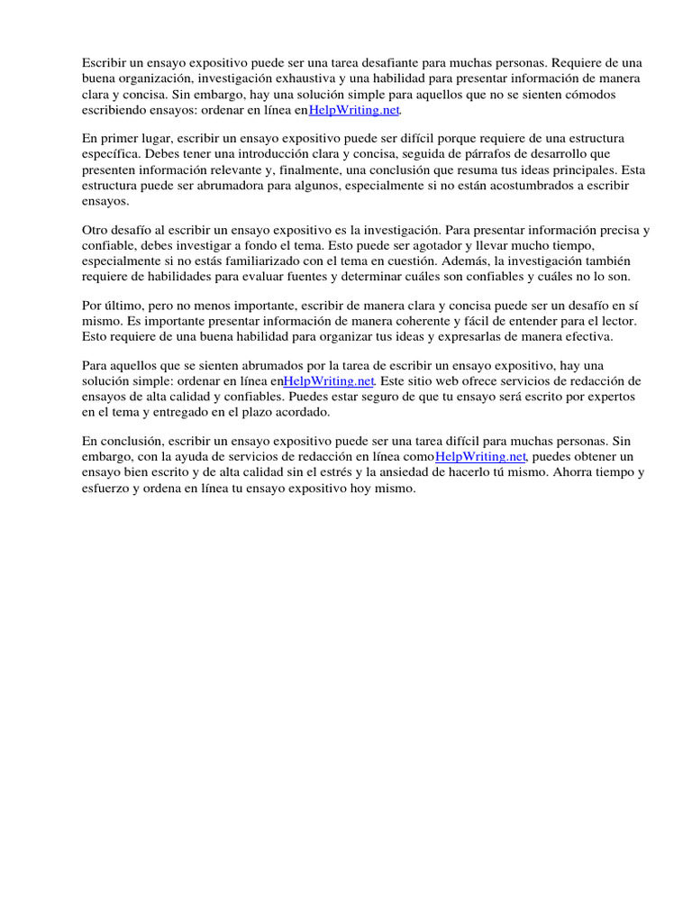 Cómo Escribir Un Ensayo Expositivo | PDF | Ensayos | Comunicación humana