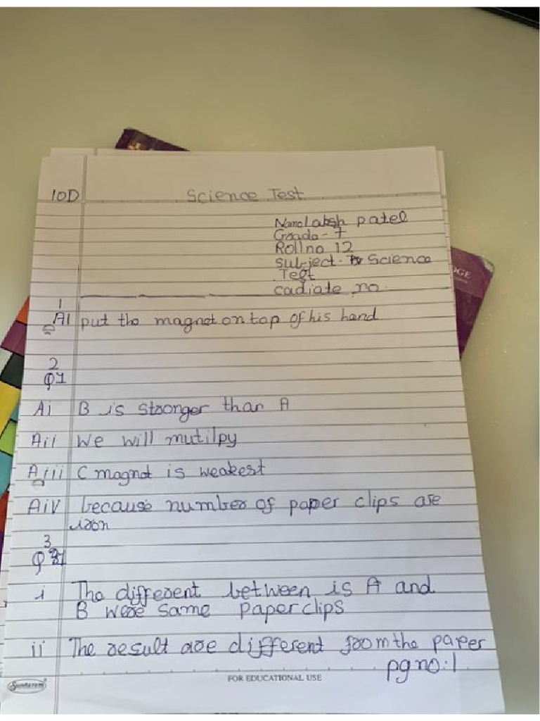 Science Mid Term Test | PDF