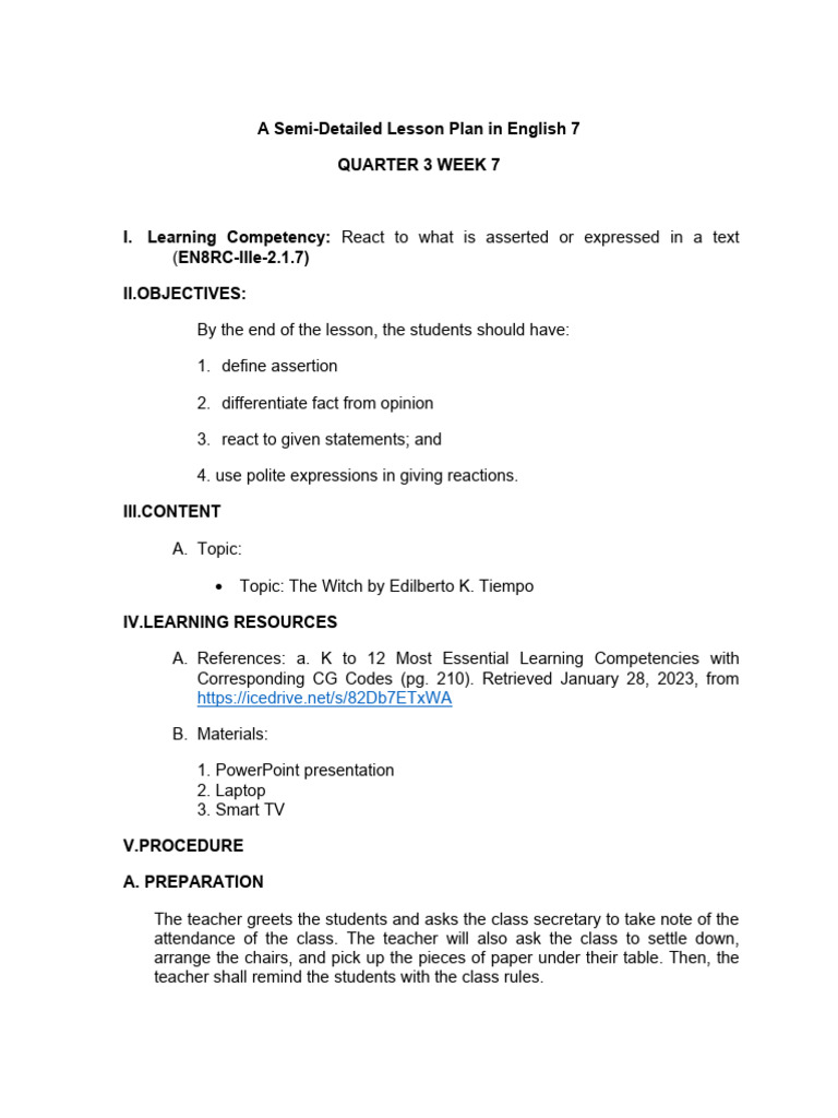 GRADE 7 Innhs | PDF | Teachers | Cognition