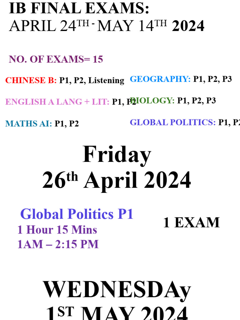 Final Ib Exam Info | PDF | Social Science | Foreign Language Studies