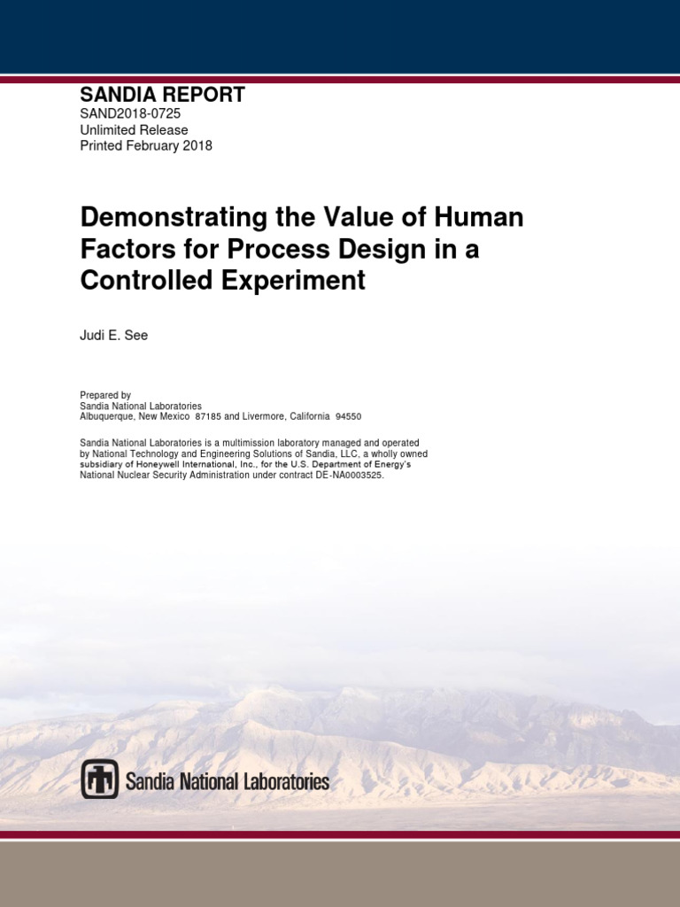 Human Factors in Process Design Study | PDF | Experiment | Usability