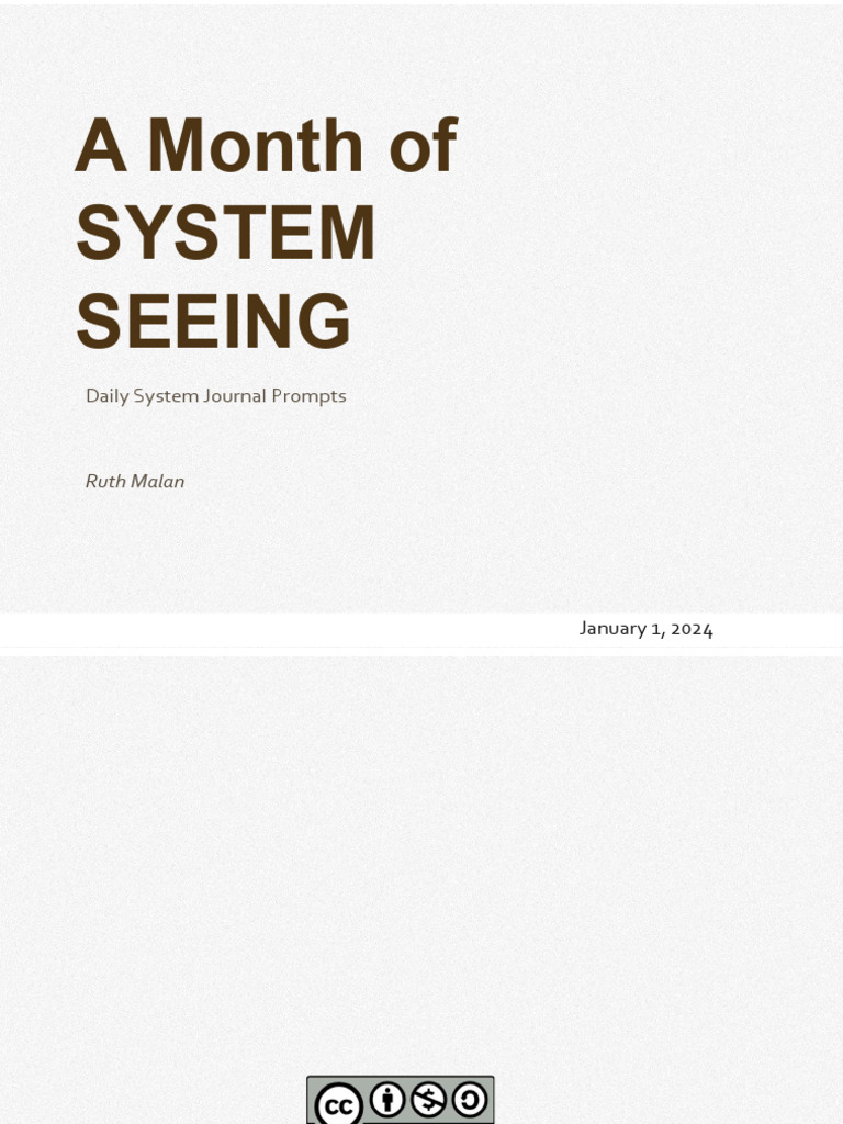 2024 System Seeing Journal Starter | PDF | System | Thought