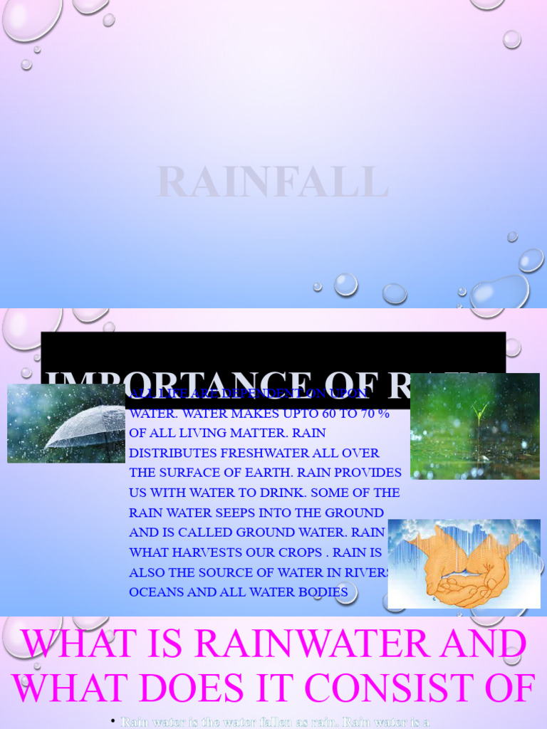 Importance of Rainfall (School | PDF
