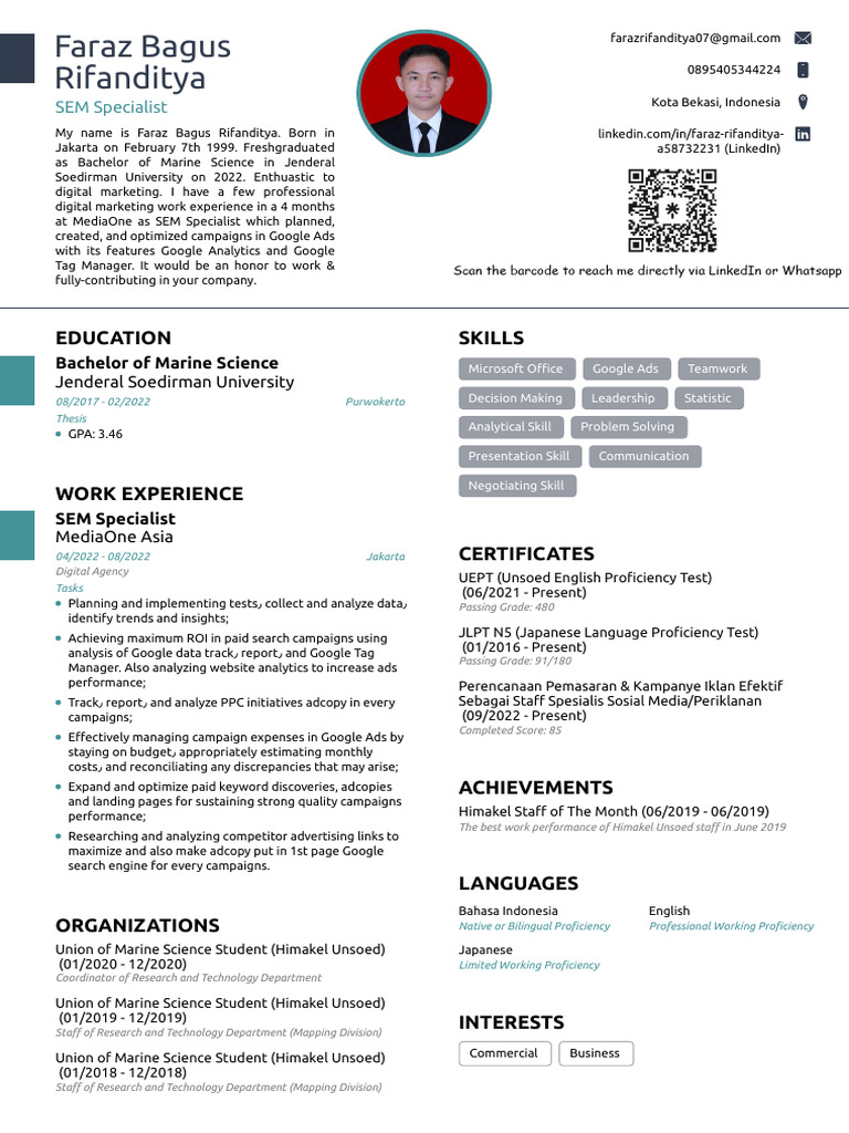 Resume Faraz Bagus R UPDATED | PDF | Search Engine Marketing | World Wide Web