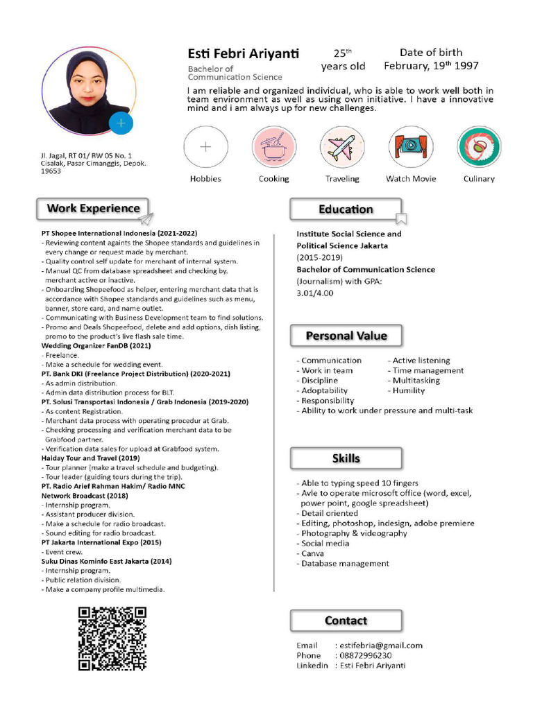 CURICULUME VITAE ESTI 2022 | PDF