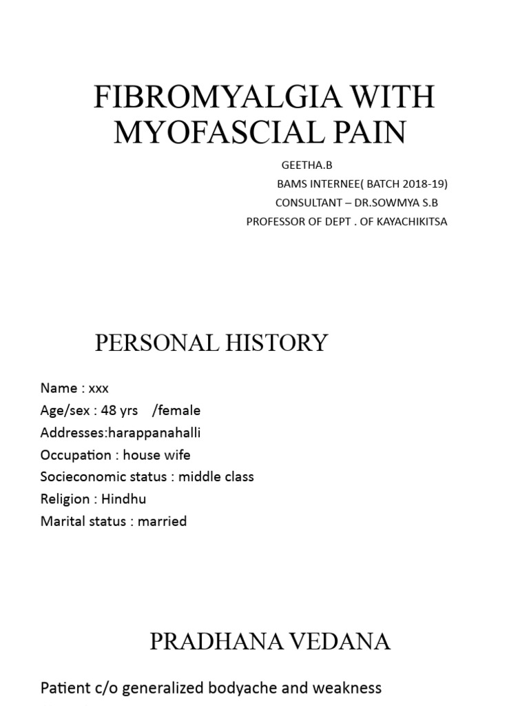Fibromyalgia Treatment Overview | PDF | Clinical Medicine | Diseases ...