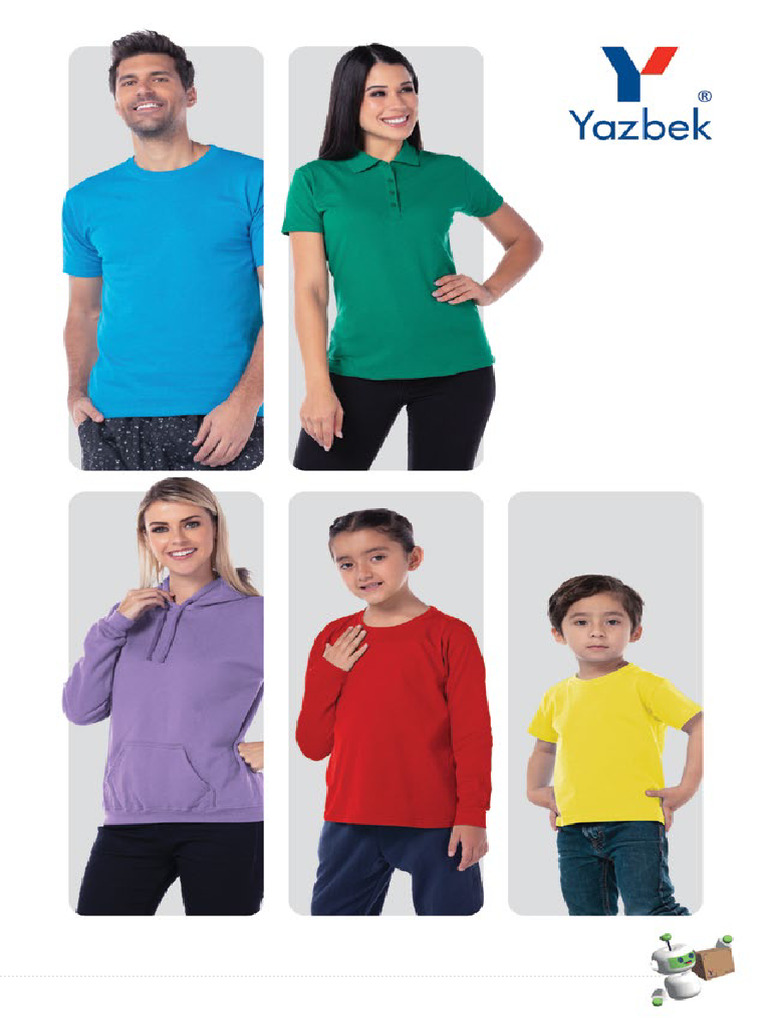 Catálogo Yazbek: Playeras y Sudaderas | PDF | Impresora (Computación ...