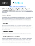 Maths Optional Strategy by Kanishak Kataria | PDF | Partial ...