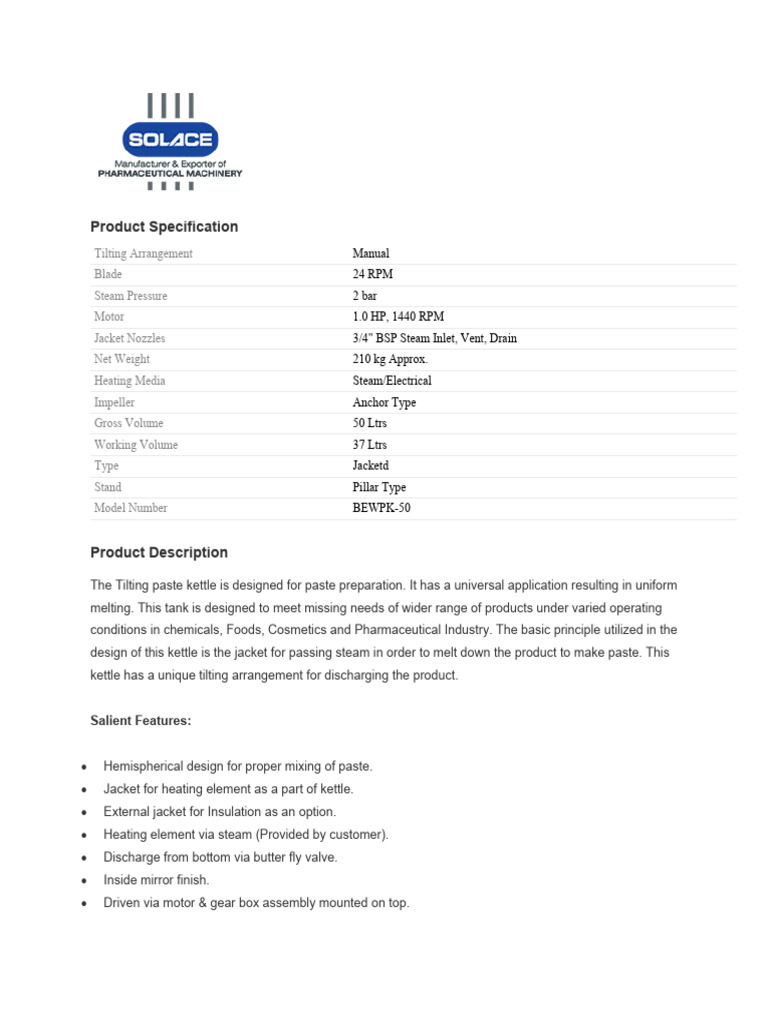 Product Specification | PDF