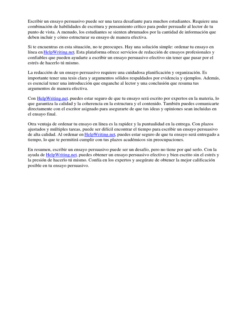 Cómo Escribir Un Ensayo Persuasivo Efectivo | PDF | Scribd | Websites