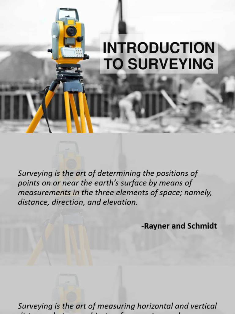 001 Introduction To Surveying Pdf Surveying Accuracy And Precision
