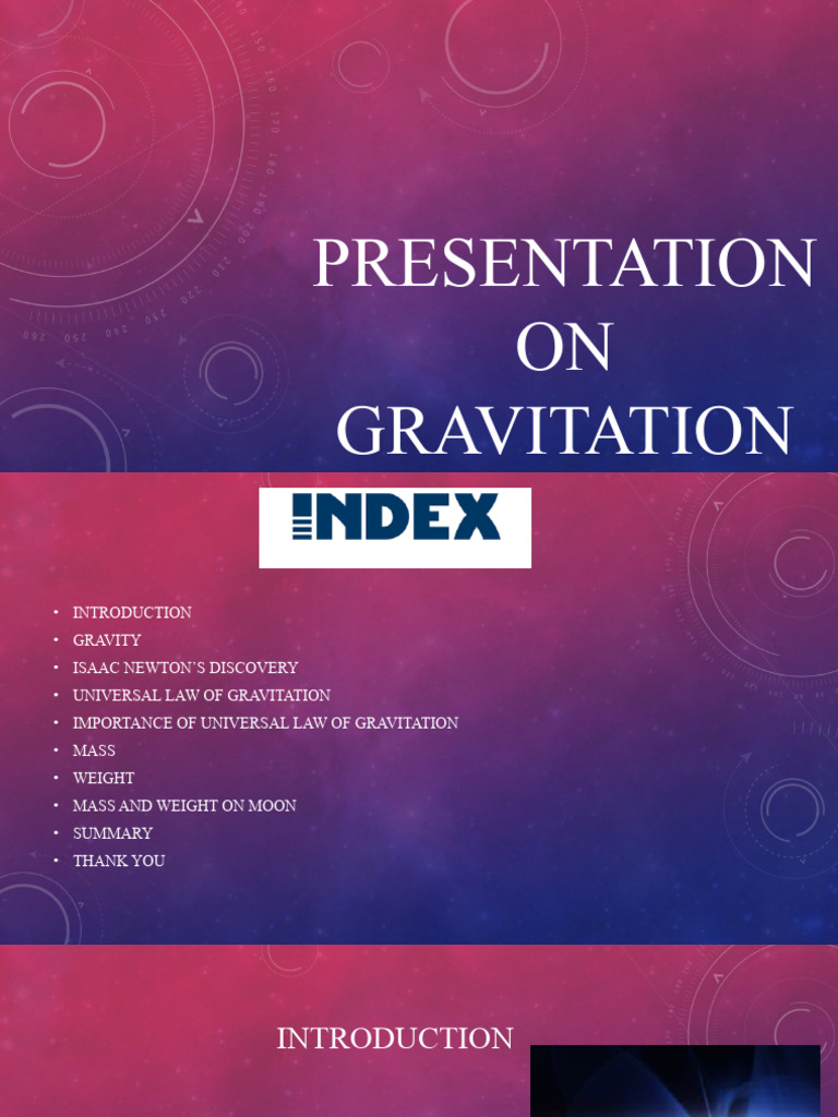 Presentation on Universal Gravitation | PDF | Gravity | Weight