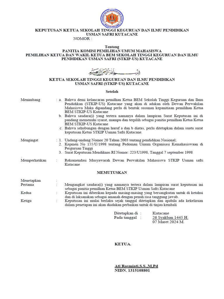 SK Panitia Bem | PDF