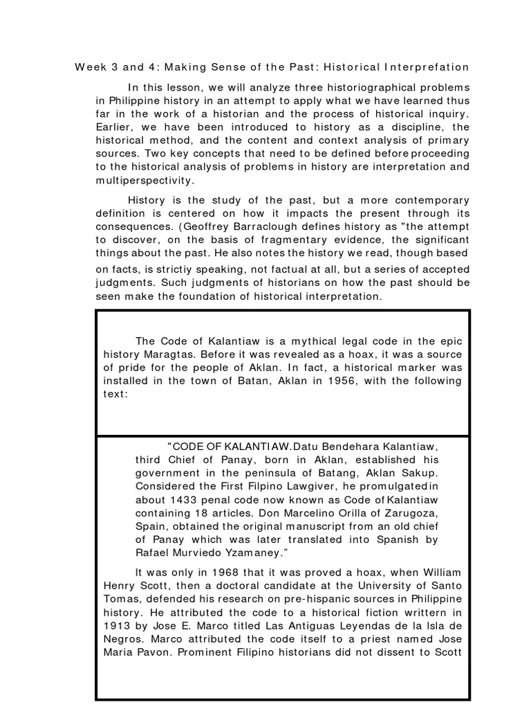 Analyzing Philippine Historical Interpretations | PDF | Philippines