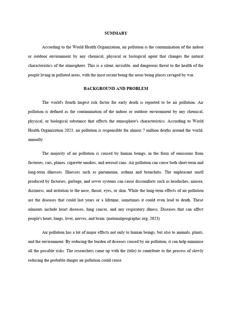 Air Pollution Solution Proposal | Download Free PDF | Air Pollution ...