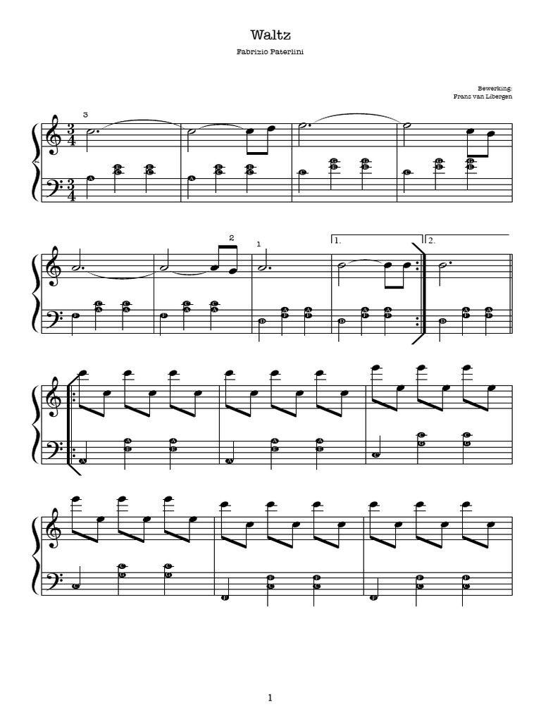 Waltz - Fabrizio Paterlini | PDF