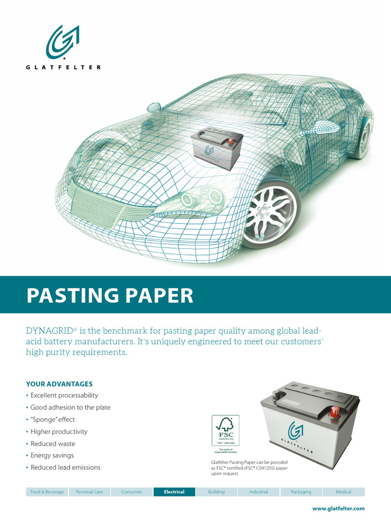 WEB EN-Produktkarte Lead Acid Battery GL 2020-08 | PDF | Paper | Lead
