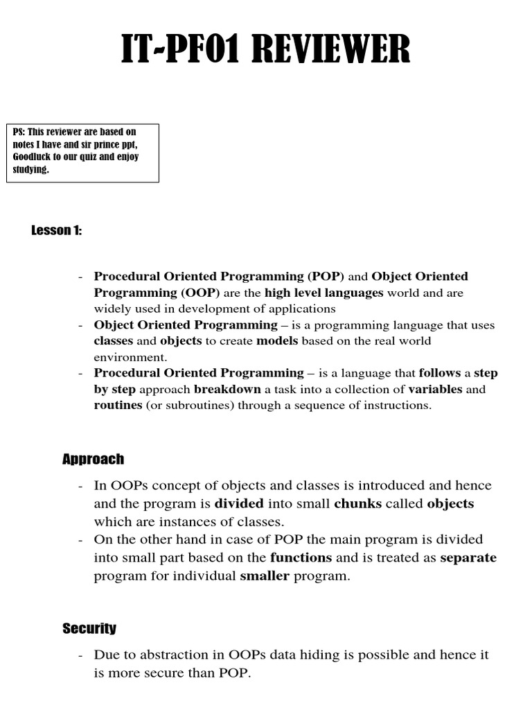 It Pf Reviewer Merged Pdf Method Computer Programming Integer Computer Science 8097