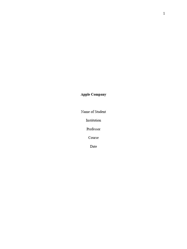 Apple Company PDF Apple Inc Marketing