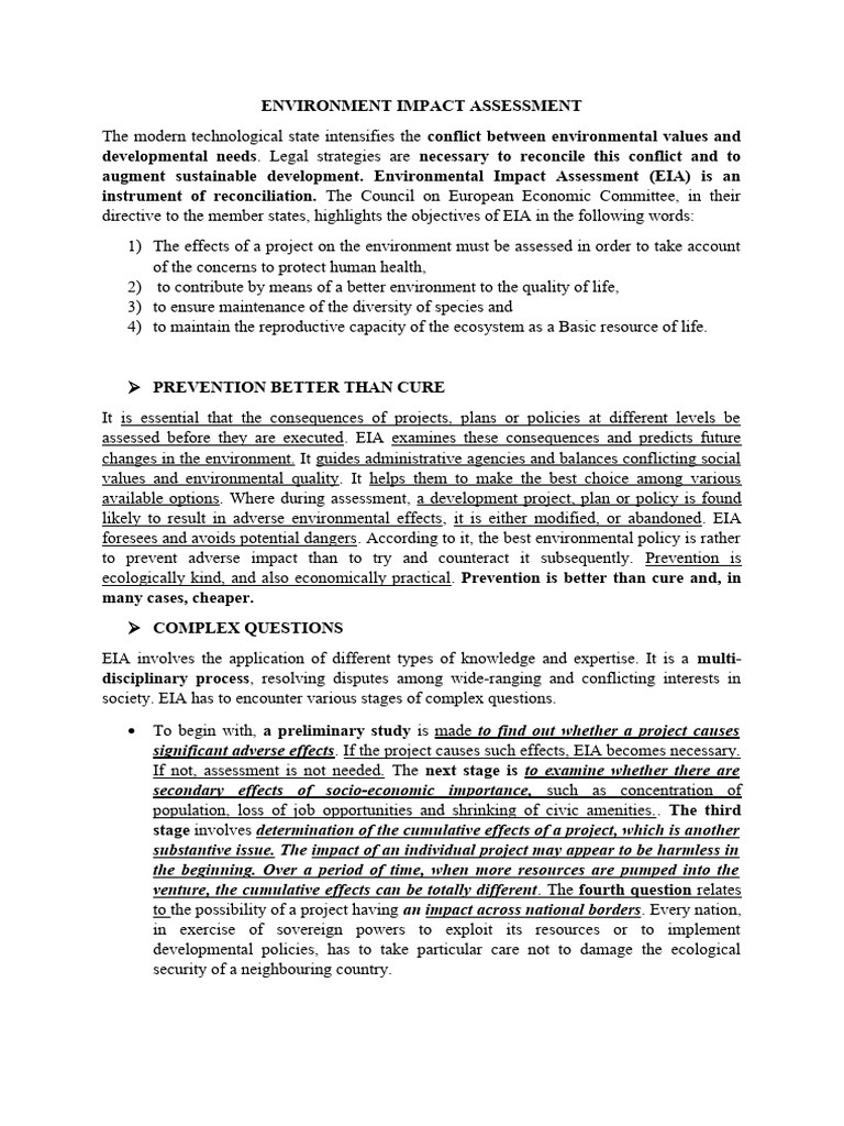 Environment Impact Assessment | PDF | Environmental Impact Assessment ...
