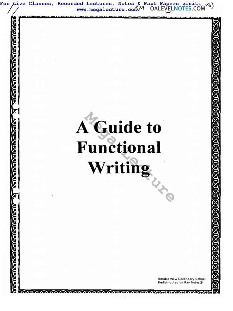 A Guide To Functional Writing | PDF | Linguistics