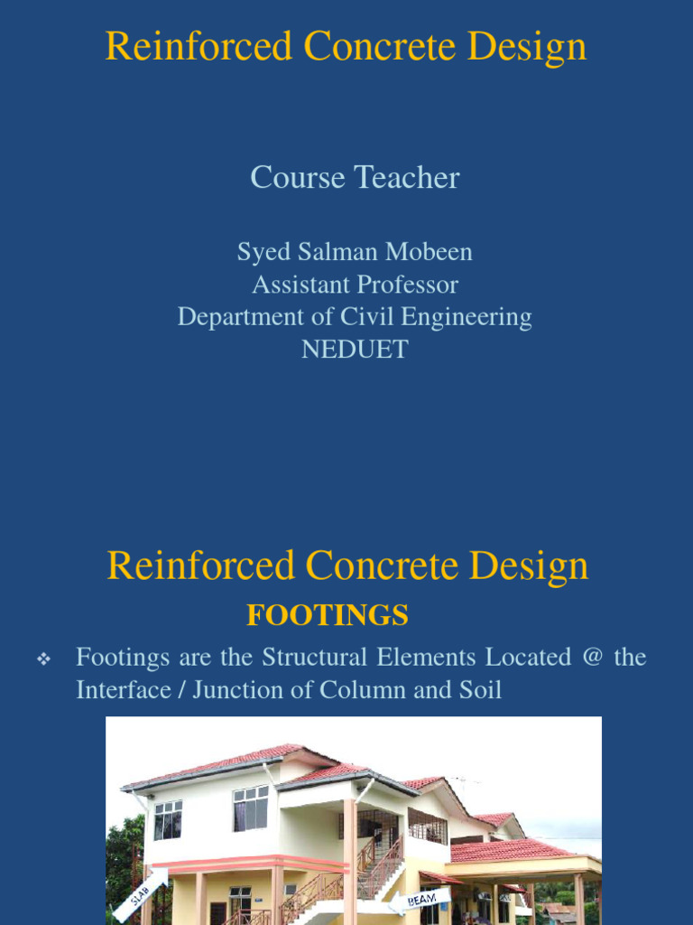 Reinforced Concrete Footing Design As Per ACI 318 - Uni Lec. | PDF ...