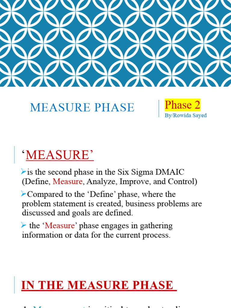 Measure Phase | PDF | Standard Deviation | Probability Distribution