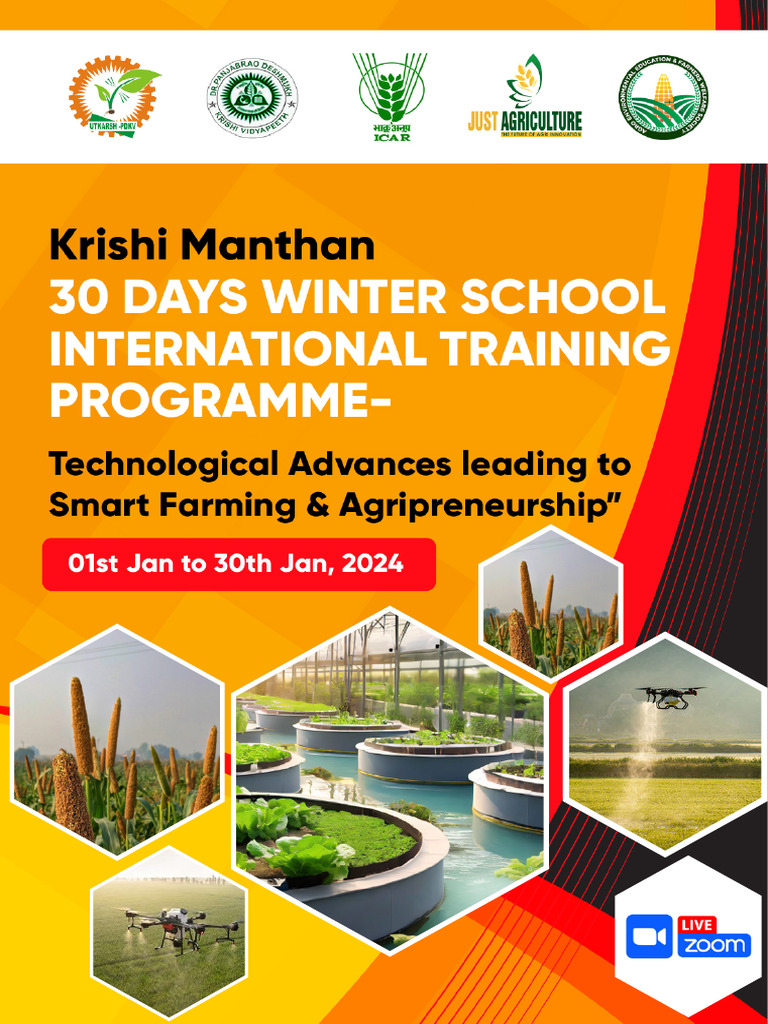 30 Day's Winter School Training Program - Just Agriculture & PDKV Akola ...