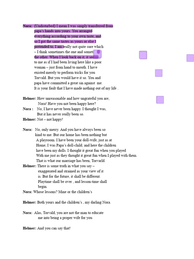 A Doll's House Extract | PDF