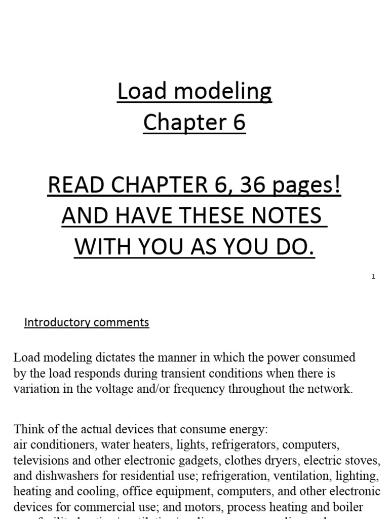 Load Modeling | PDF | Electric Motor | Electrical Components