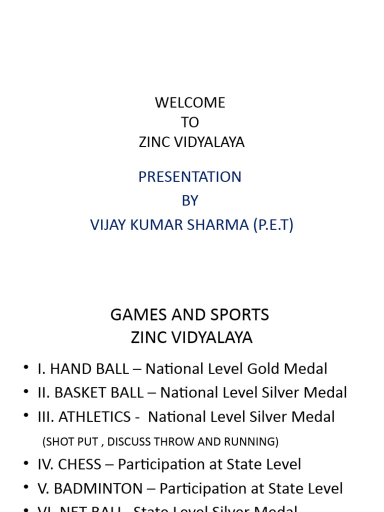 Sports Art and Music PPT VKS ZV | PDF