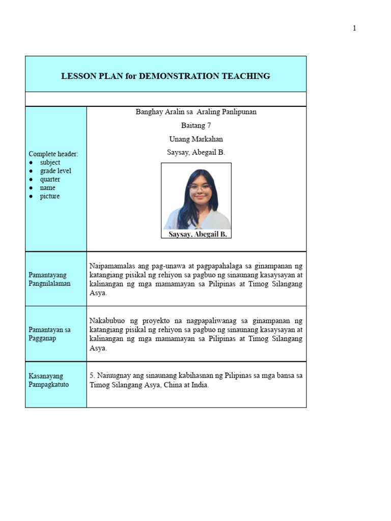 Final Maam Marte Copy - Saysay f2f Final LP For Demo March 18 | PDF