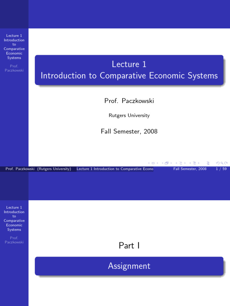 Lecture1 for ECO 403 | PDF | Economic System | Economies