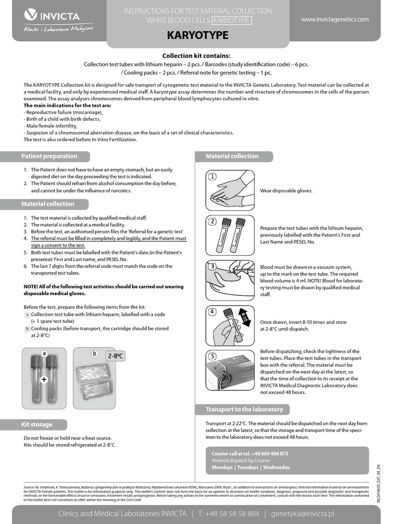Instructions For Karyotype | PDF