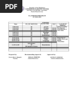Sample Class Program Sy 2024-2025 | PDF | Philippines
